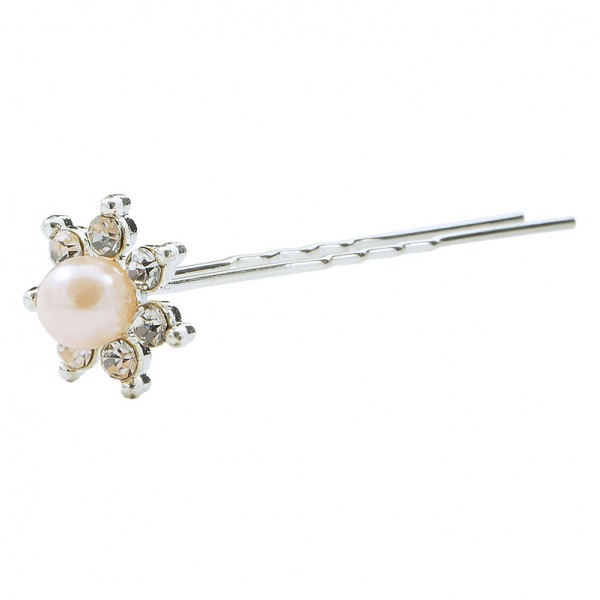 Hårnål pärlblomma med strass 5-pack - Athelinda
